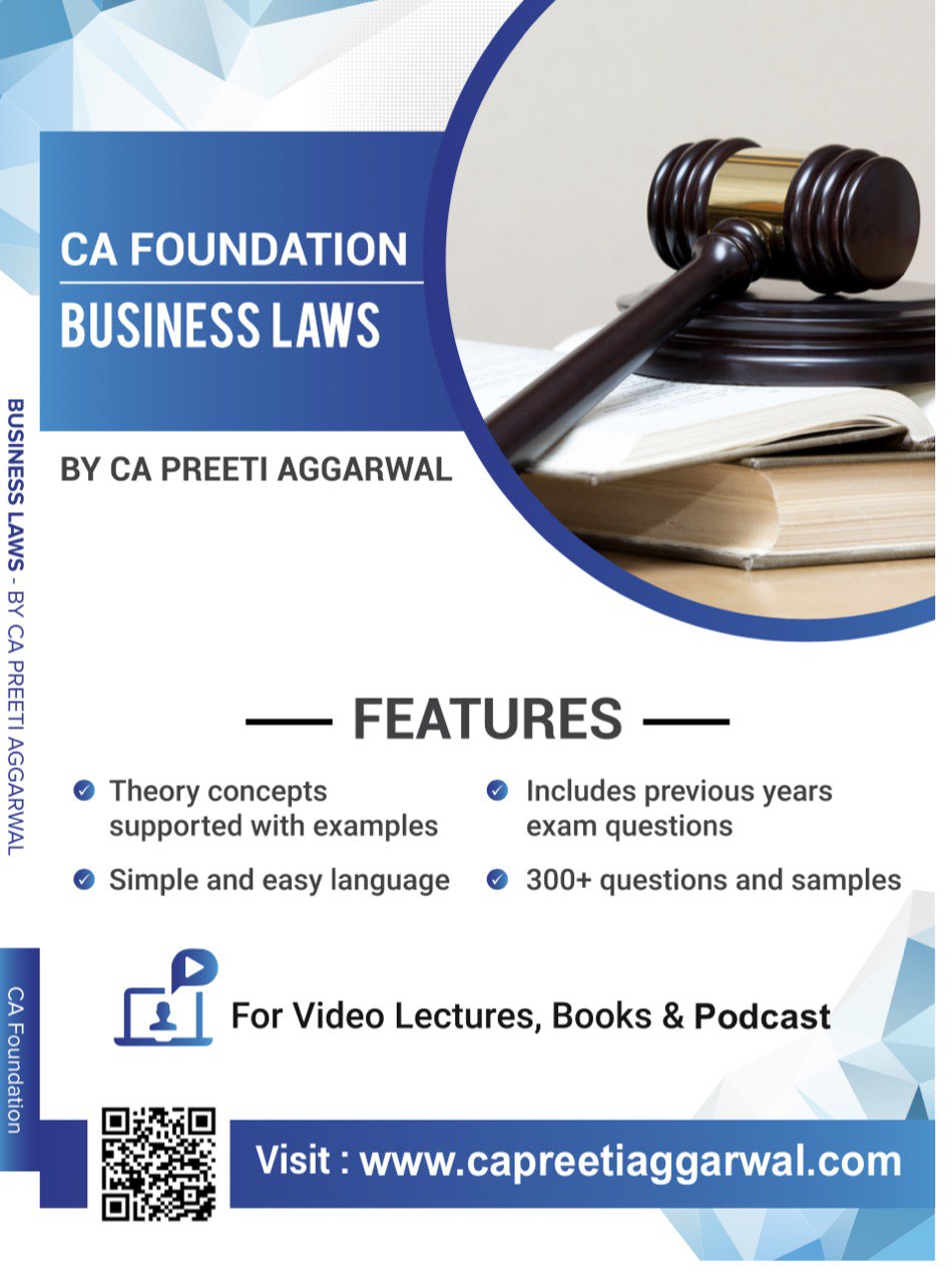 CA Foundation Business Law Book By CA Preeti Aggarwal