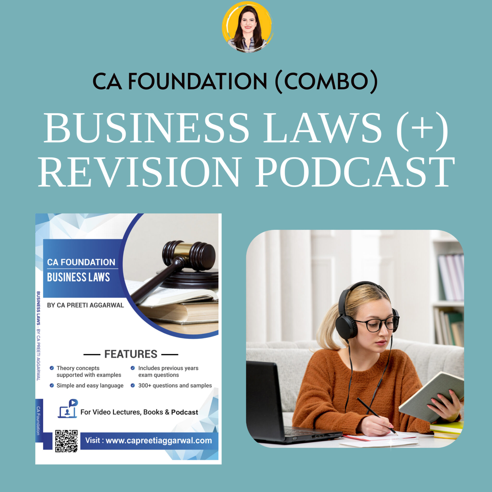 CA Foundation Business Laws Book + Revision Podcast + 30 days study ...