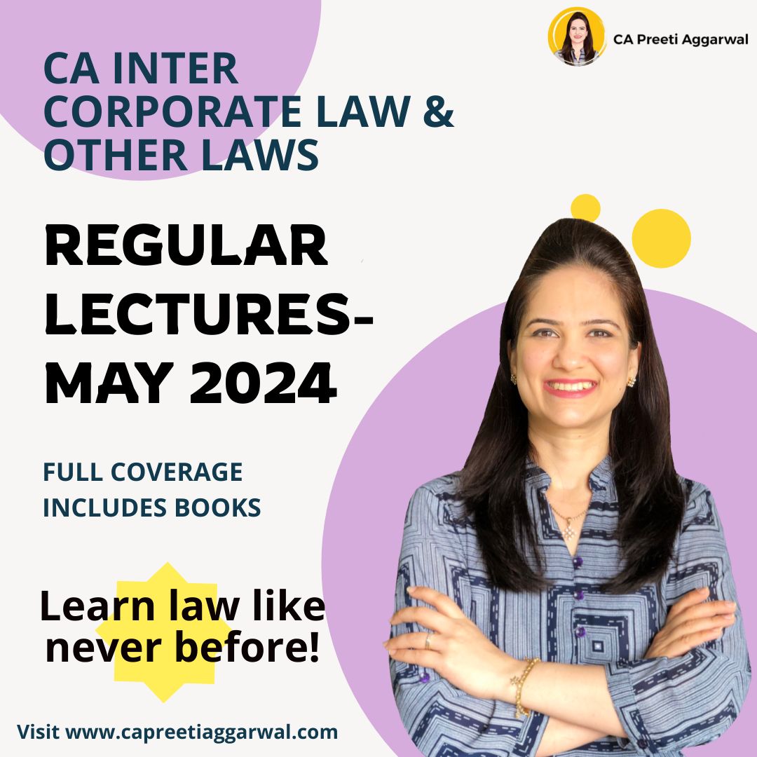 CA Inter Law Classes | CA Inter Full Course by CA Preeti Aggarwal