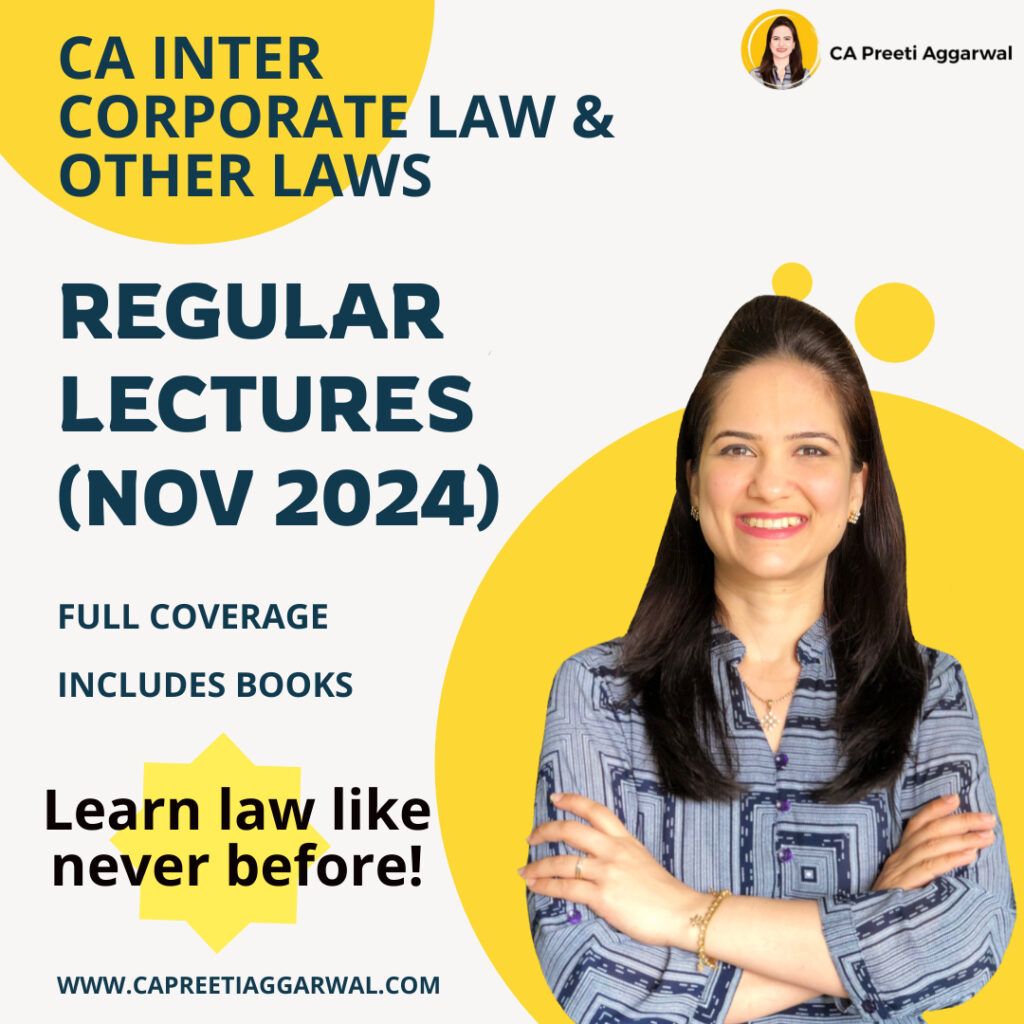 CA Inter Law Classes | CA Inter Full Course by CA Preeti Aggarwal