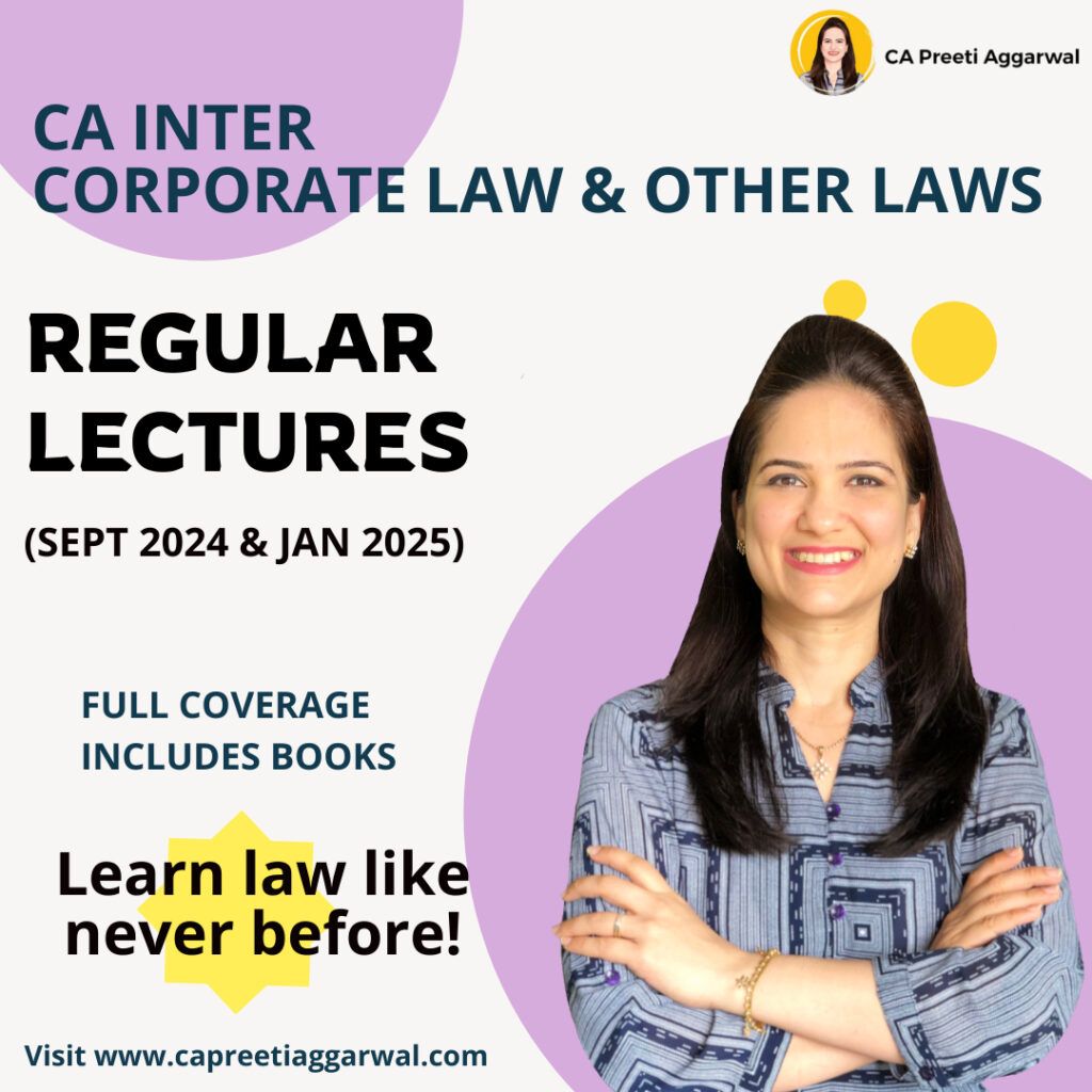 CA Inter Law Classes | CA Inter Full Course by CA Preeti Aggarwal
