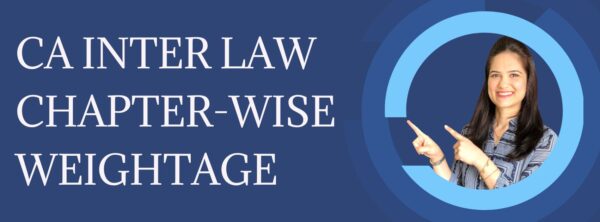 CA Inter LAW Chapter-wise Weightage (ICAI New Scheme) - CA Preeti Aggarwal