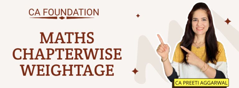 Maths: CA Foundation (Chapter wise weightage) - CA Preeti Aggarwal